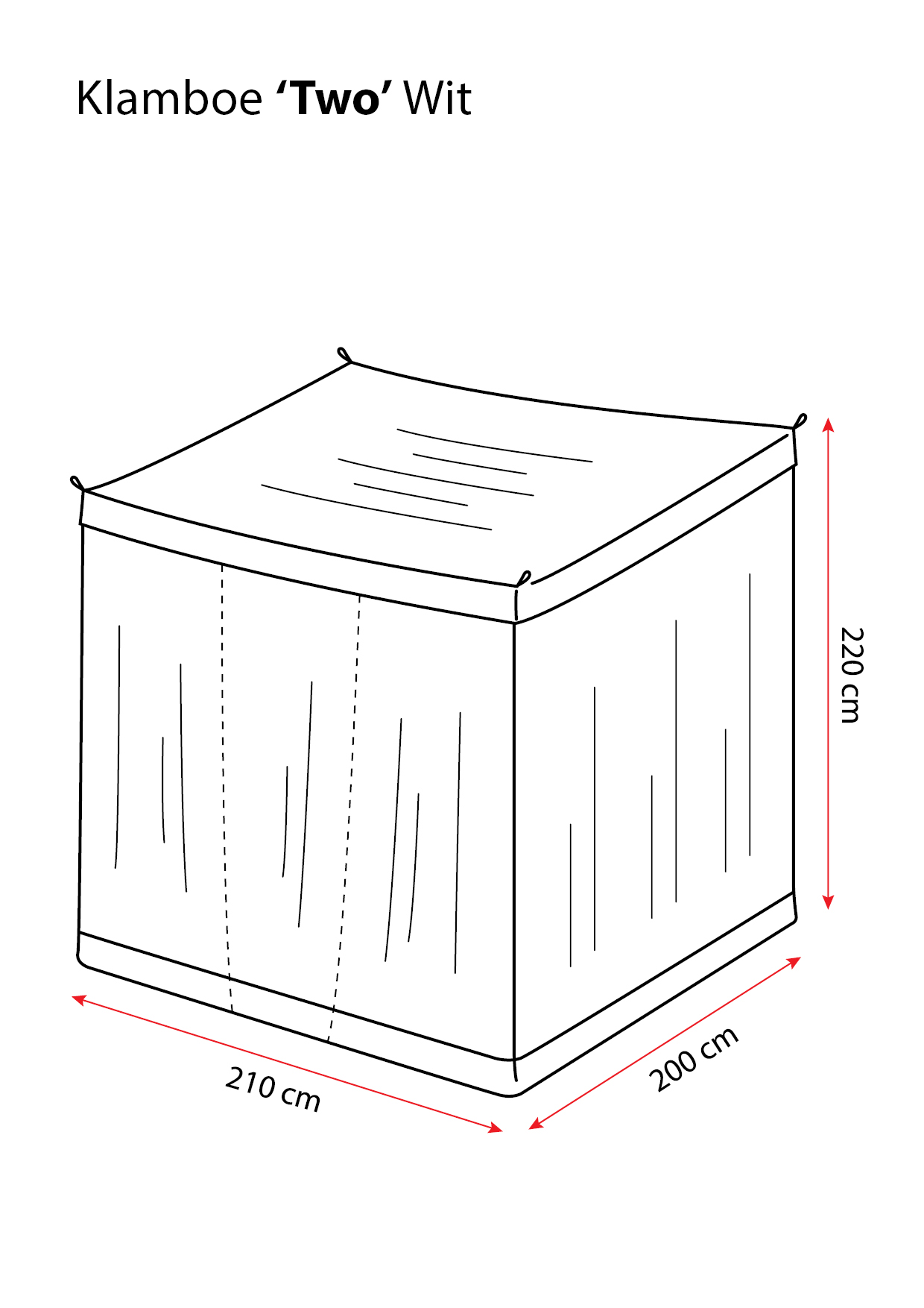 Deconet klamboe TWO XL - L210 x B200cm - WIT - 2pers - Deconet.eu